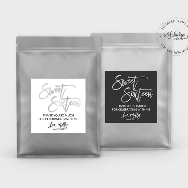 Silver Square Stickers - Etsy