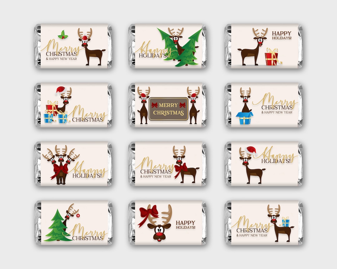 Rudolph the Red Nose Reindeer Mini Candy Wrappers Christmas - Etsy