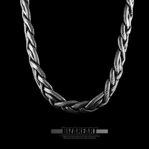Silver Thick Rope Chain Necklace Handmade Silver Chain 925 Silver ...