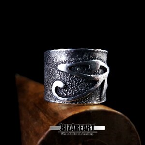 Silver Eye of Ra Ring Handmade Eye of Ra Band Egypt Ring Spiritual Ring ...
