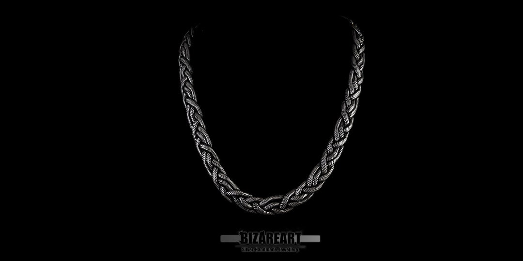 Silver Thick Rope Chain Necklace Handmade Silver Chain 925 Silver ...