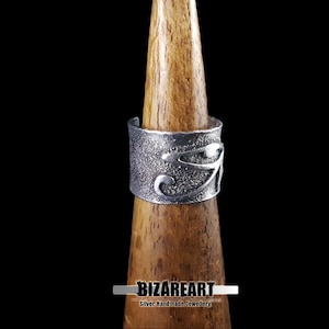 Silver Eye of Ra Ring Handmade Eye of Ra Band Egypt Ring Spiritual Ring ...
