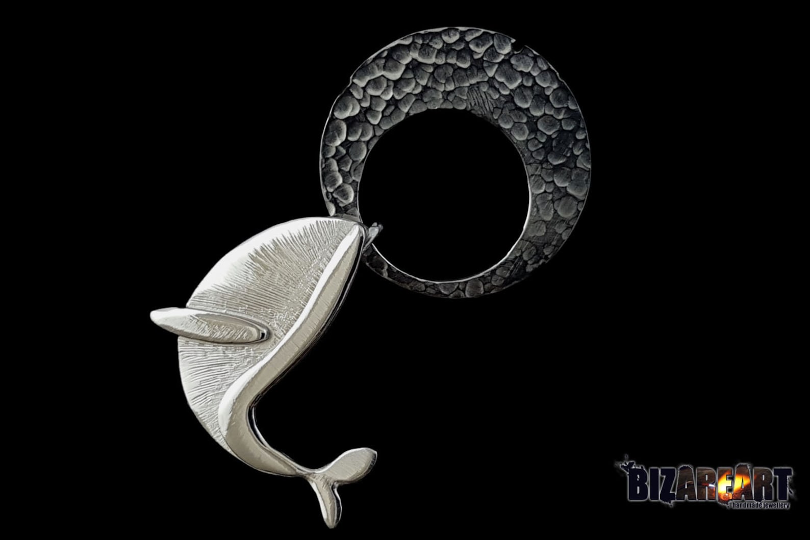 Silver Whale Pendant Whale Necklace Silver Moon Whale - Etsy