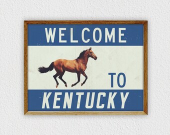 Kentucky Welcome Sign | Etsy