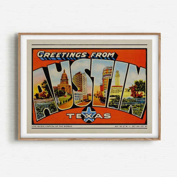 Austin Texas Print - Etsy