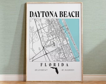 Daytona Map Print - Etsy
