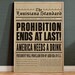 Prohibition Ends, Prohibition Poster, Bar Decor, Speakeasy Decor ...