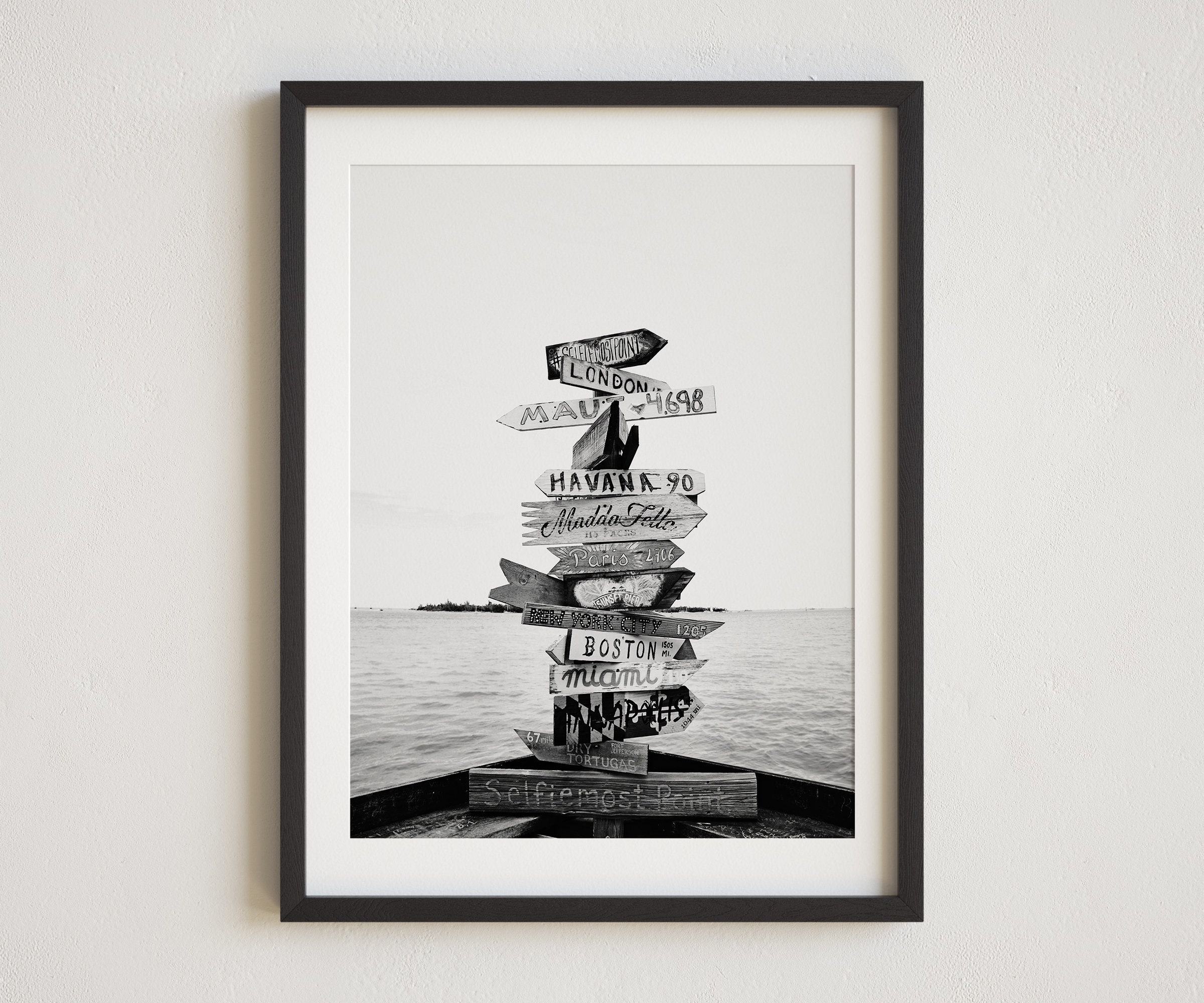 Key West Photography, Florida Keys Decor, Key West Directional, Black ...