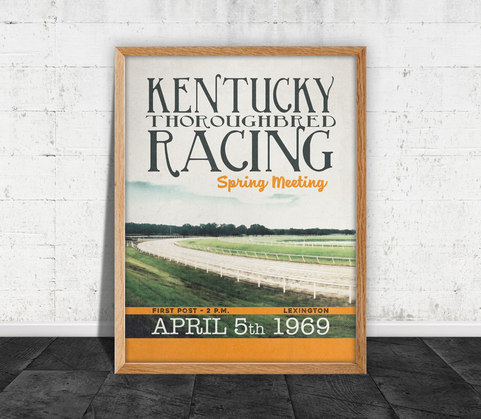 Horse Racing Decor Kentucky Print Horse Race Wall Art Man | Etsy