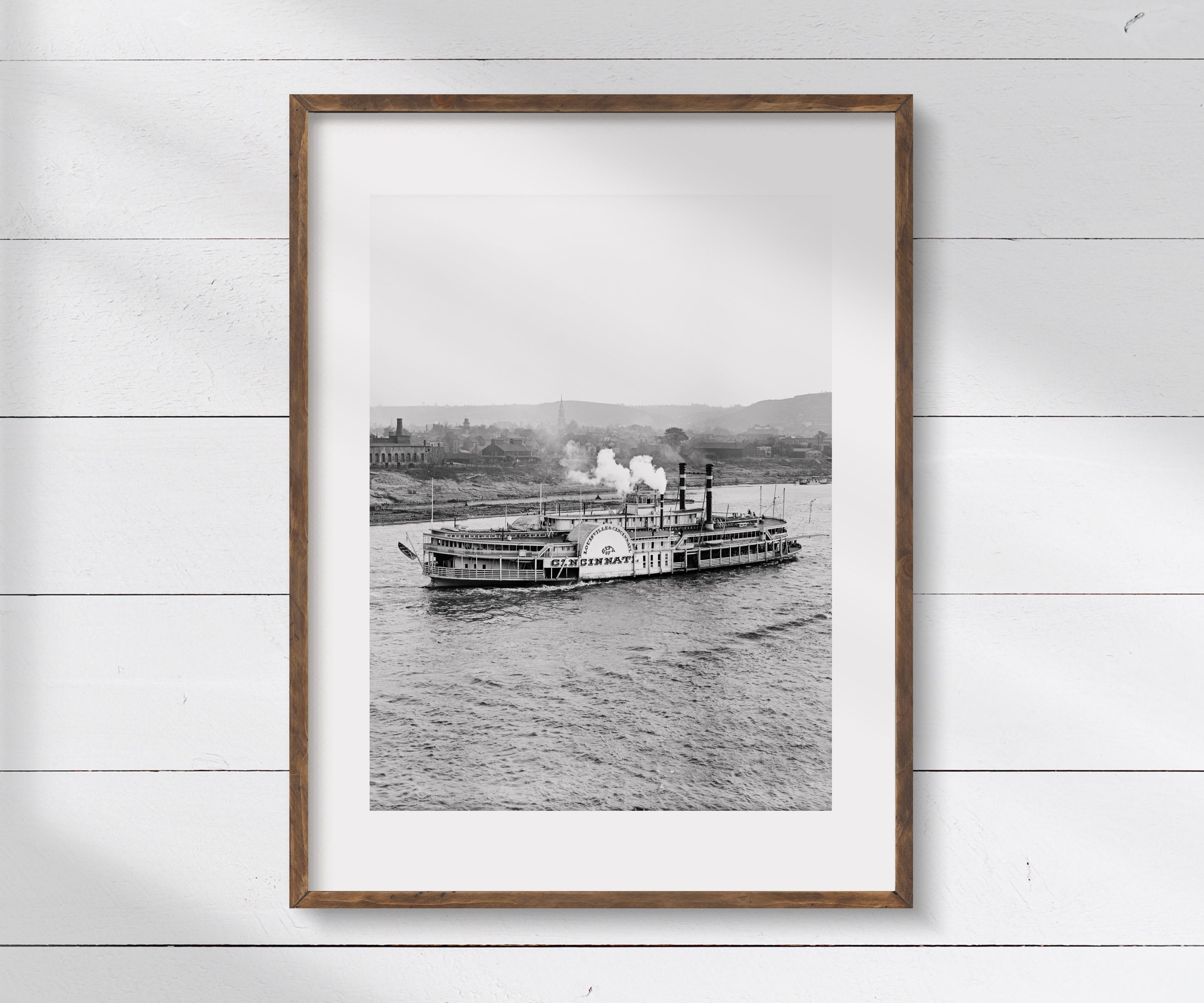 Vintage Cincinnati Photography, Cincinnati Riverboat, Retro Ohio Decor ...