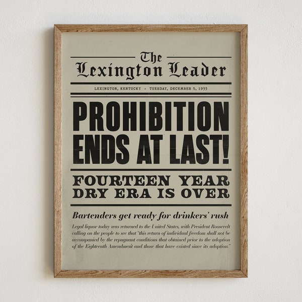 Prohibition Era Sign - Etsy