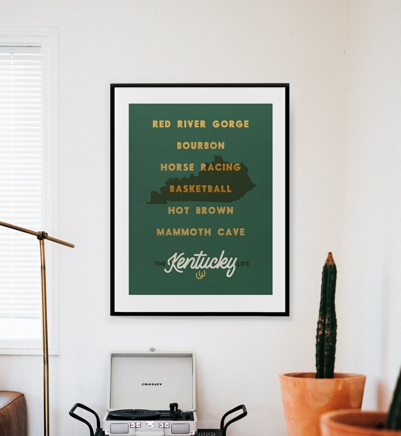 Kentucky Kentucky Print Kentucky Home State Print Kentucky - Etsy
