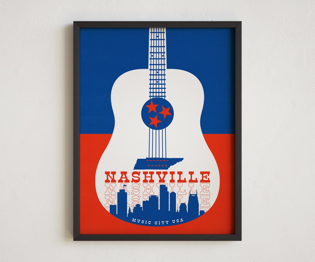 Nashville Print, Music City USA Print, Nashville Poster, Nashville Wall ...