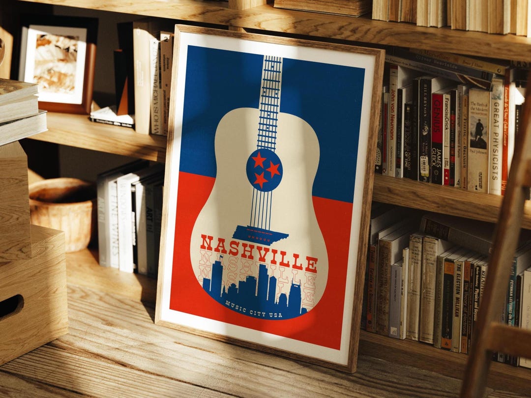 Nashville Print, Music City USA Print, Nashville Poster, Nashville Wall ...