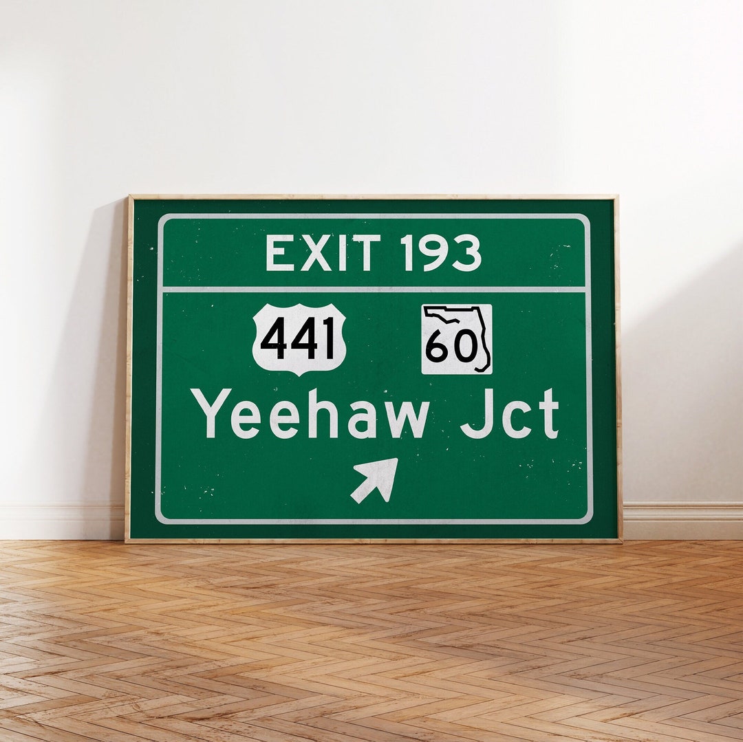 Yeehaw Junction Print, Florida Print, Vero Beach Print, Beach Decor ...