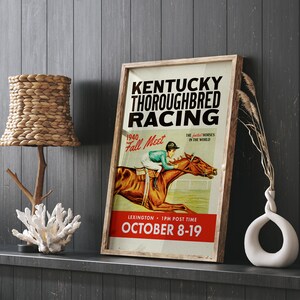 Horse Racing Decor, Kentucky Print, Horse Racing Print, Thoroughbred ...