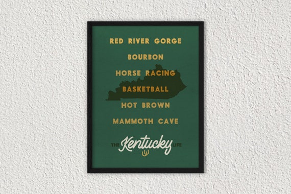 Kentucky Kentucky Print Kentucky Home State Print Kentucky | Etsy