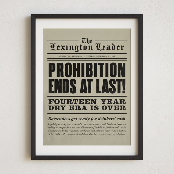 Prohibition Era Sign - Etsy