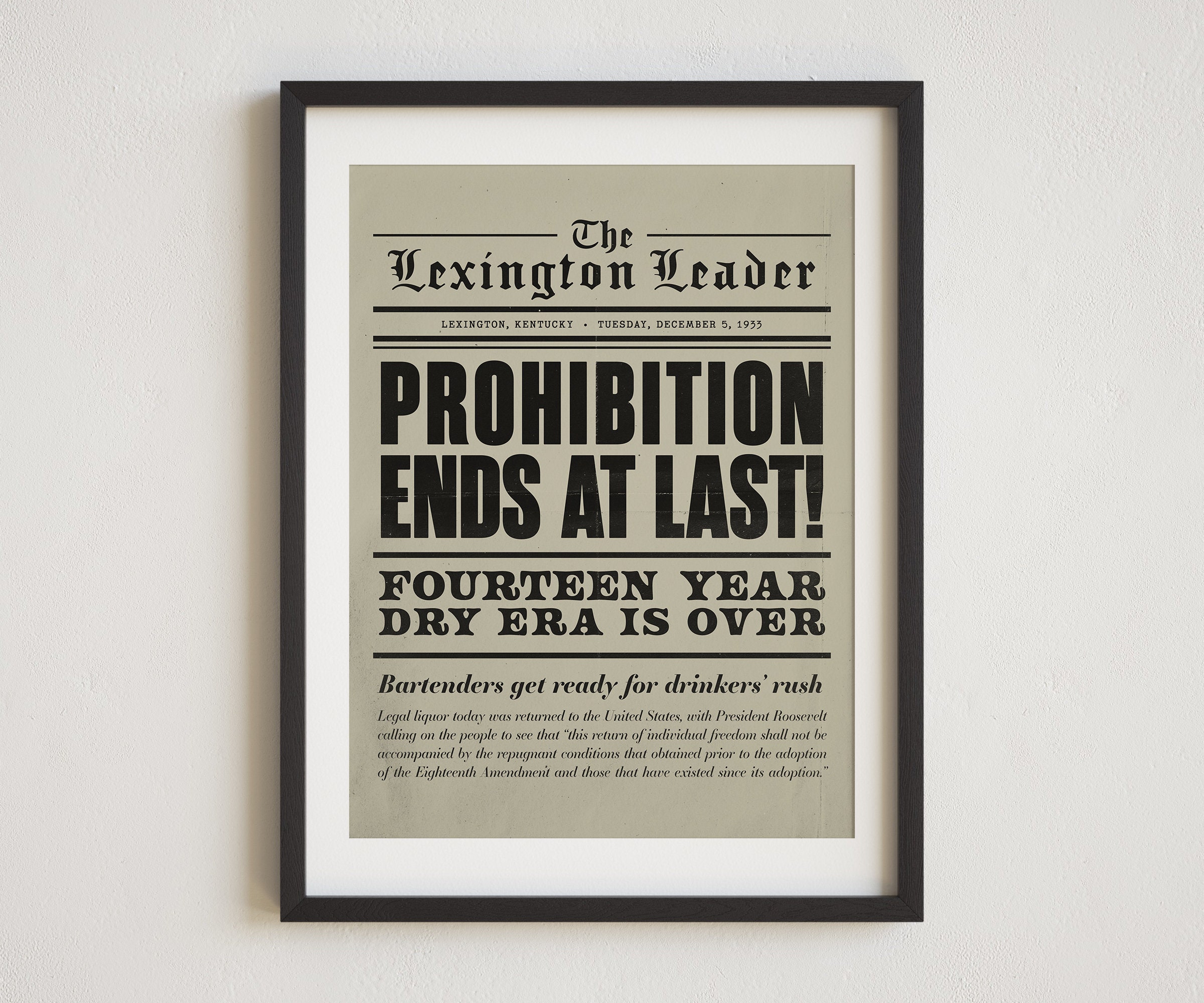 Prohibition Era Signs