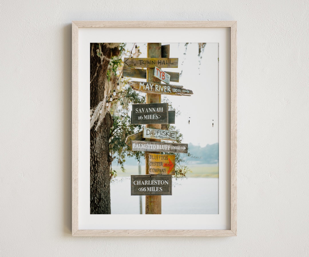 Bluffton Photo, Savannah Directional Sign, Hilton Head Decor, Savannah ...