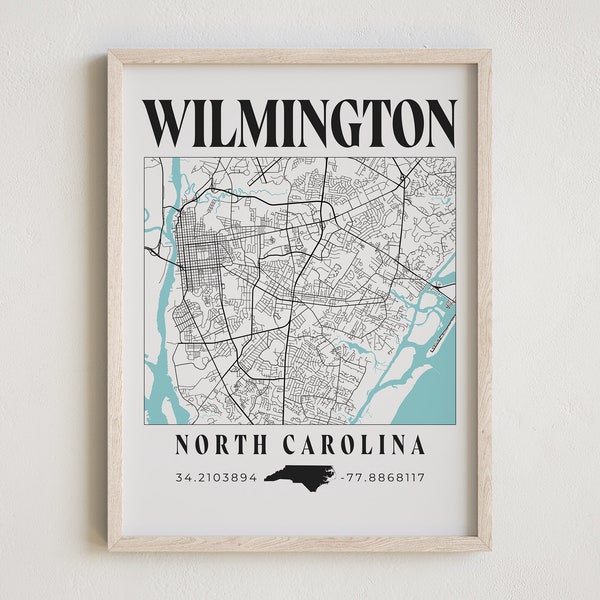 Wilmington Map - Etsy