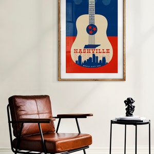 Nashville Print, Music City USA Print, Nashville Poster, Nashville Wall ...