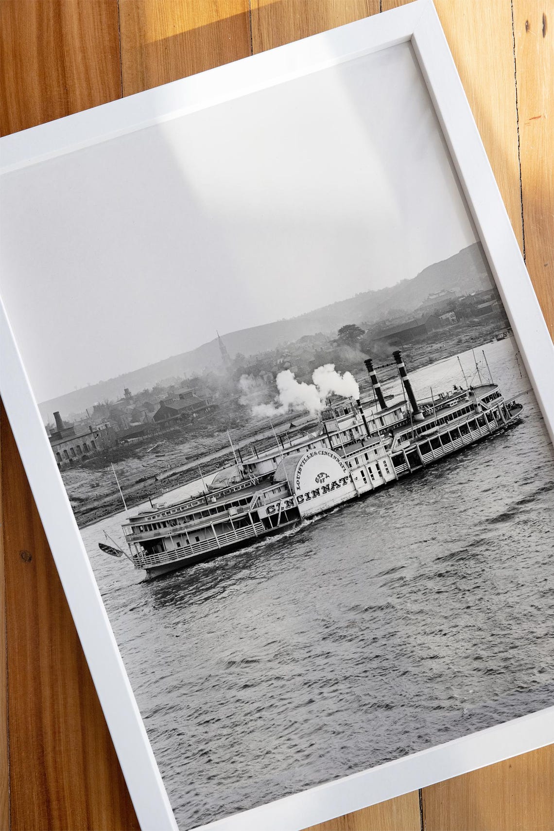 Vintage Cincinnati Photography, Cincinnati Riverboat, Retro Ohio Decor ...