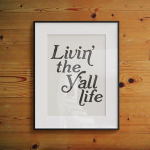 Y'all Print, Southern Print, Y'all Wall Art, Typography Print, Yall ...