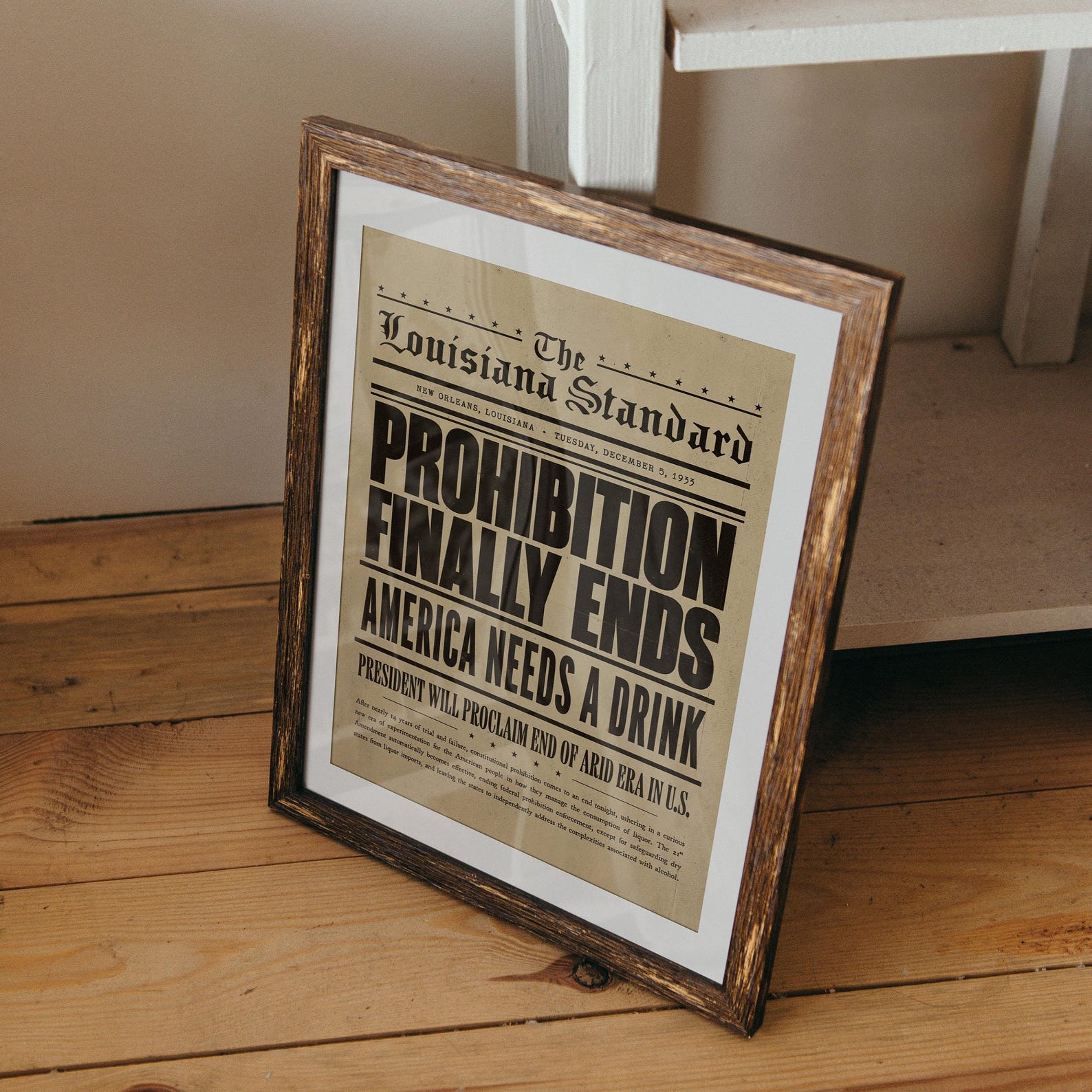 Prohibition Ends, Prohibition Poster, Bar Decor, Speakeasy Decor ...
