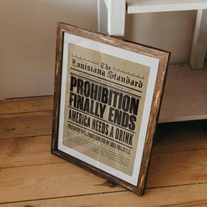 Prohibition Ends, Prohibition Poster, Bar Decor, Speakeasy Decor ...