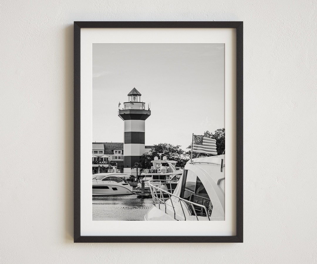 Hilton Head Island Black and White Photography, Harbour Town Lighthouse ...