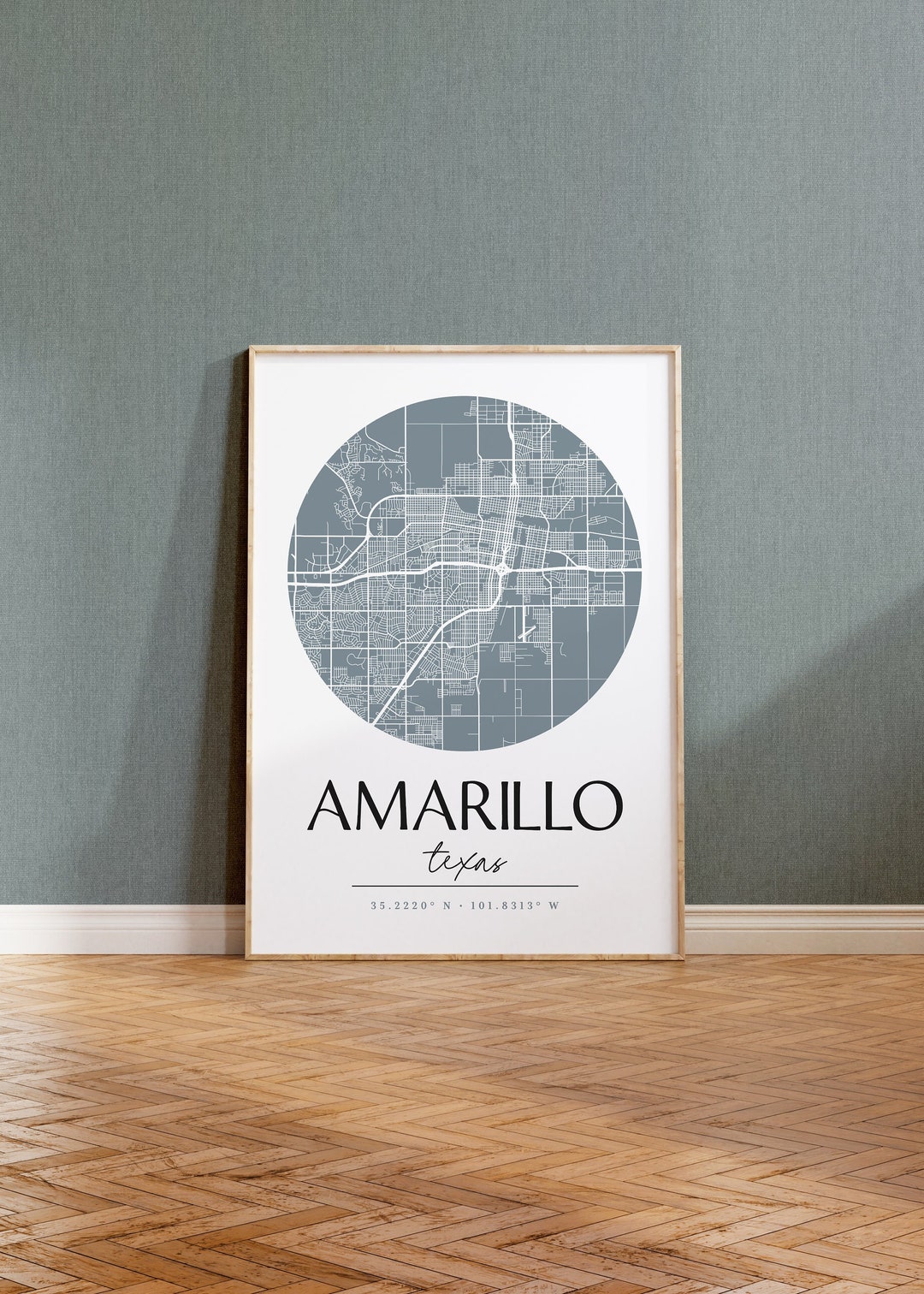 Amarillo Texas Print, Amarillo Wall Art, Texas Print, Amarillo City ...