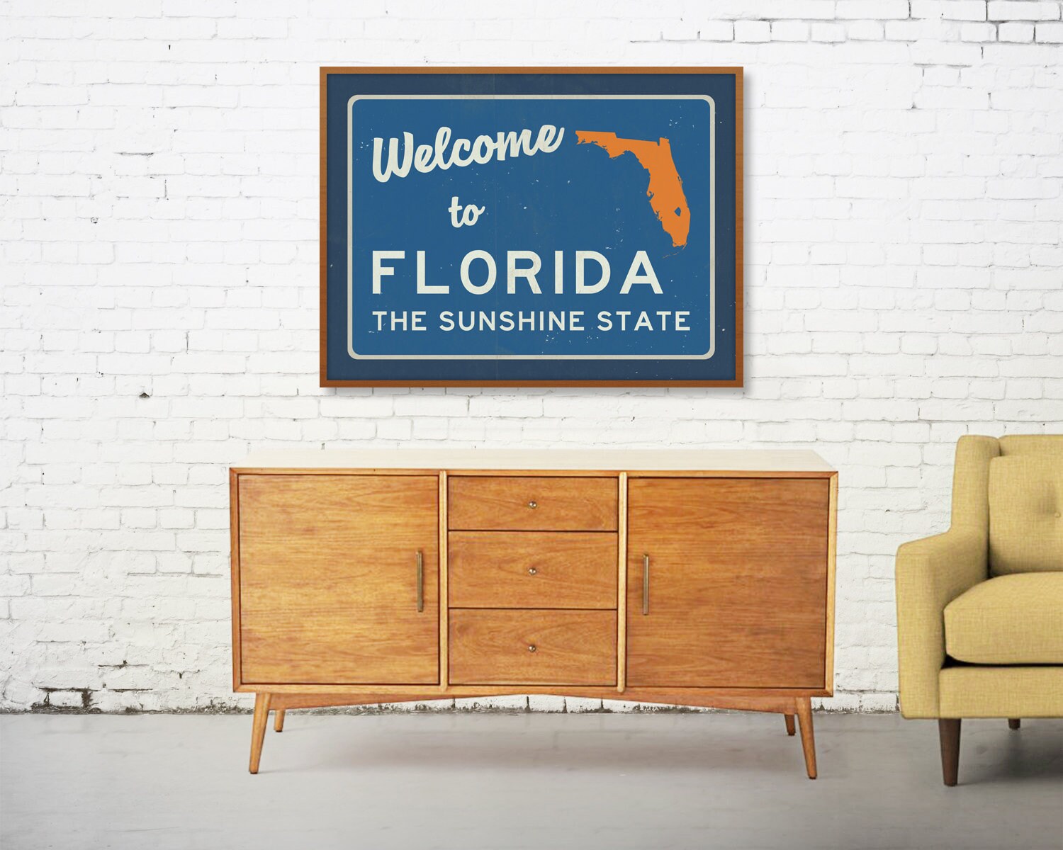 Welcome to Florida Print Florida Print Florida Road Sign | Etsy