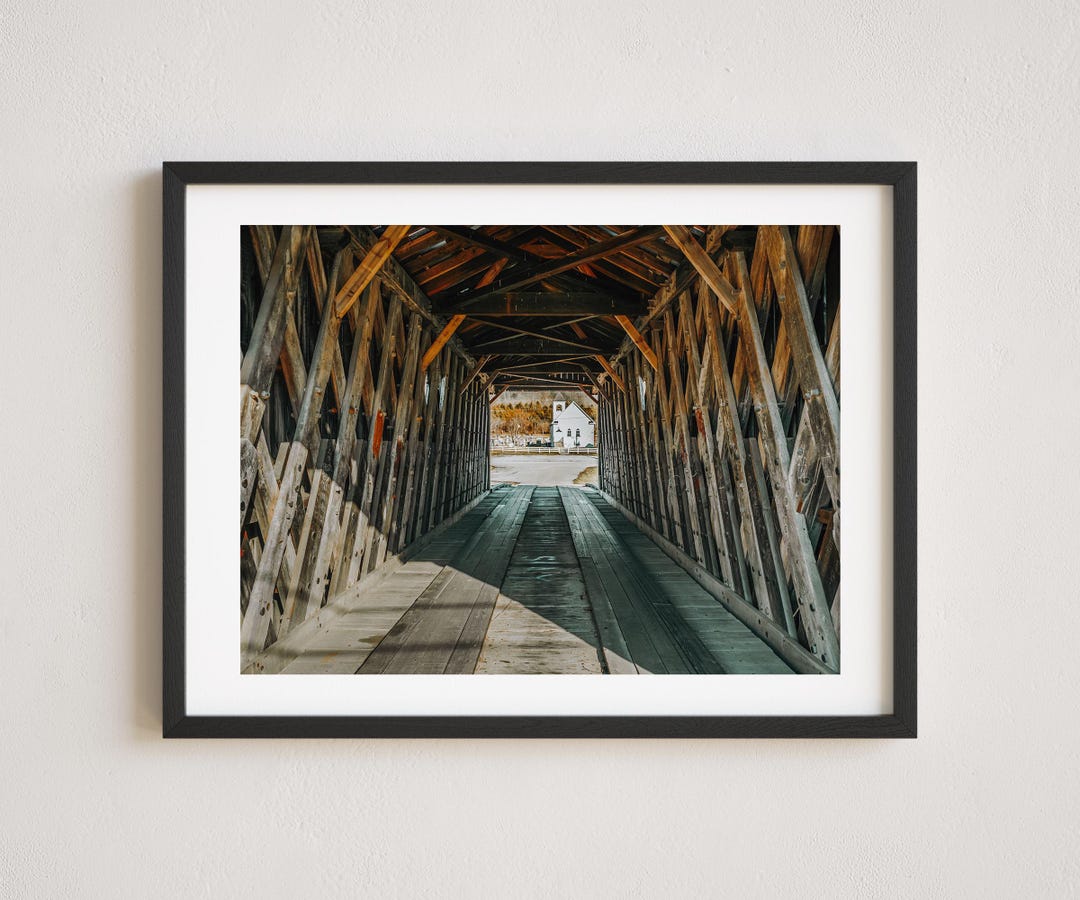 Covered Bridge, Americana Photography, Americana Decor, Old Church ...