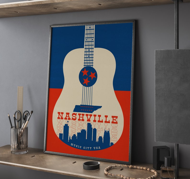 Nashville Print Music City USA Print Nashville Poster - Etsy