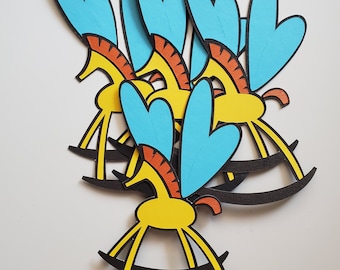 Rocking-horse Flies Alice in Wonderland Art Print Vintage Botanical ...