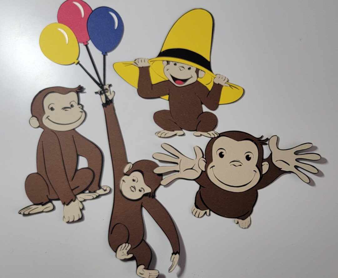 Curious George Die Cuts, Monkey, Monkey With Yellow Hat - Birthday ...