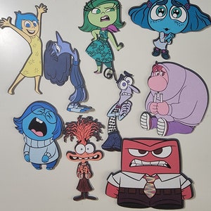 Inside Out Characters Joy, Sadness, Anger, Anxiety, Disgust, Envy ...