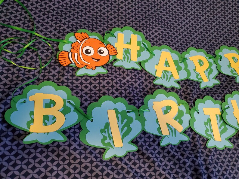Nemo Birthday Banner Finding Nemo Birthday Banner Birthday - Etsy