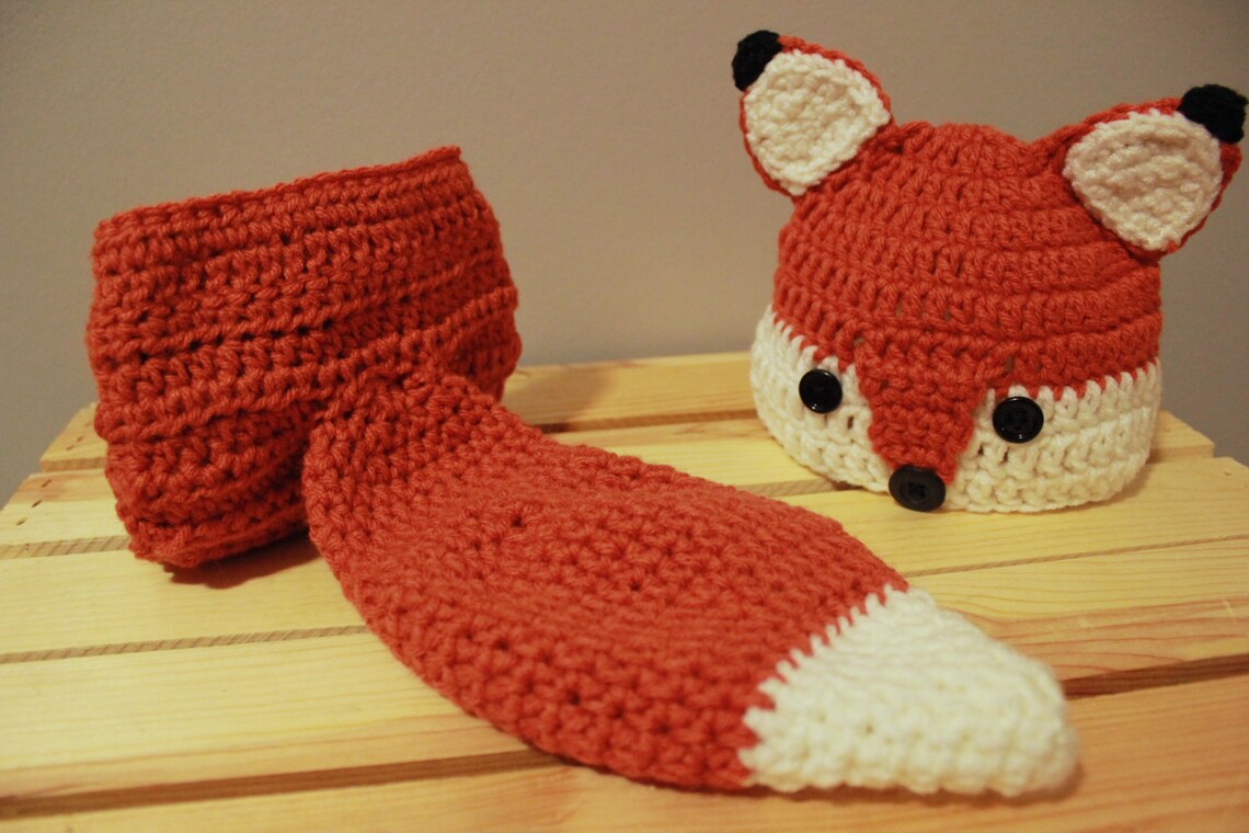 Crochet Fox Baby Photo Prop |made to Order | Sizes Available: Newborn ...