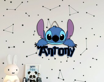 Stitch Bedroom Door Sign - Etsy