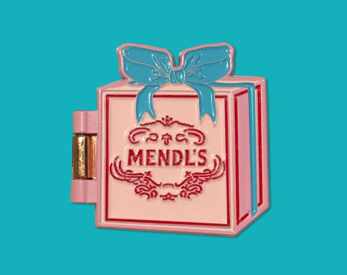 Mendl's Box Hinged Enamel Pin - Etsy