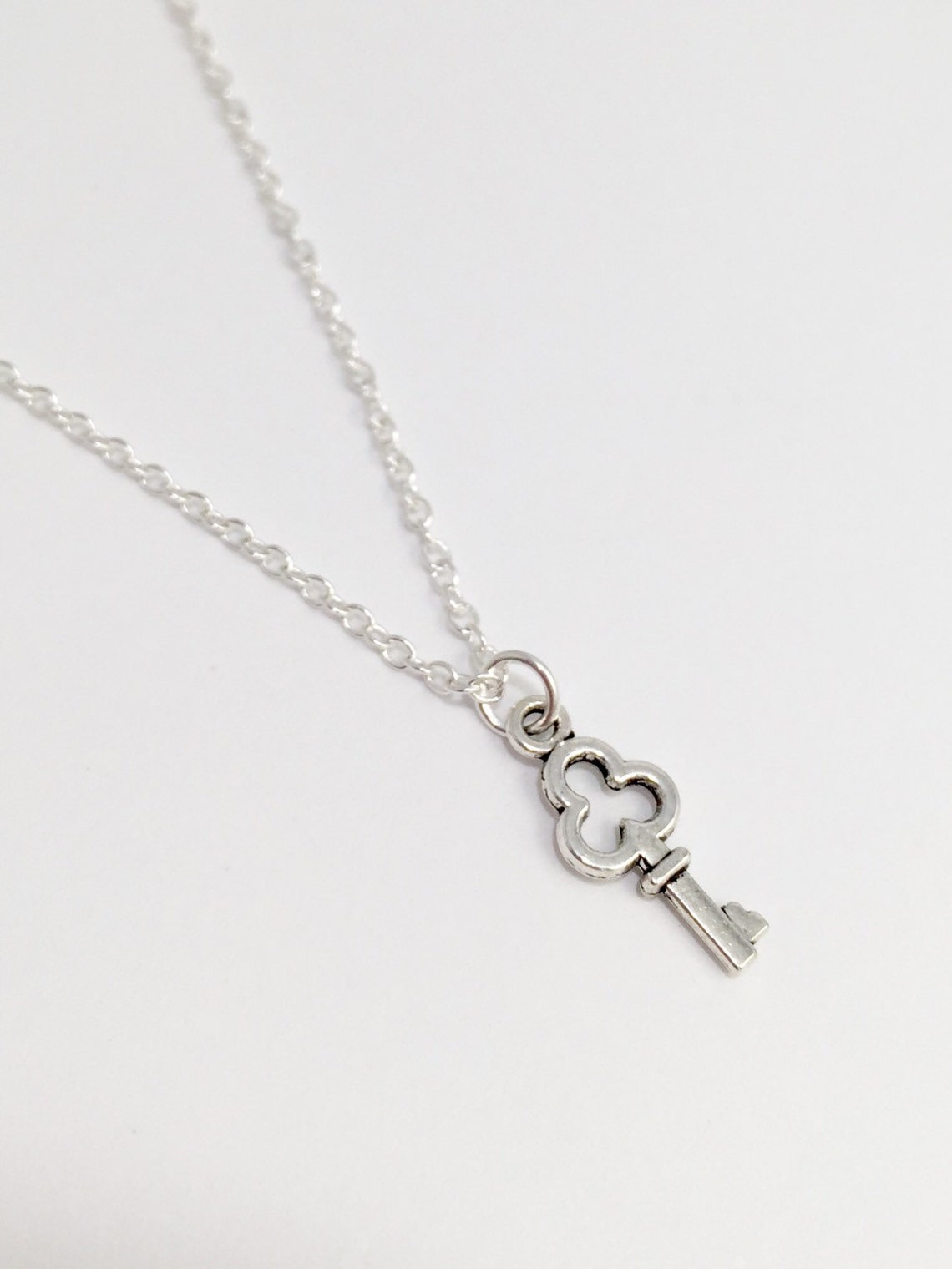 Silver Key Necklace/dainty Key Necklace/dainty Silver Key Necklace ...