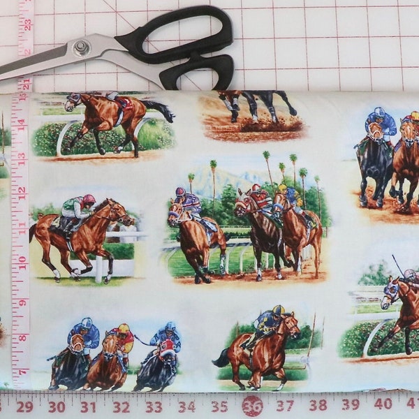 Horse Race Fabric - Etsy