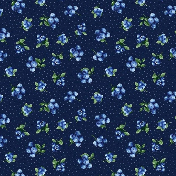 Wild Blueberry Fabric - Etsy