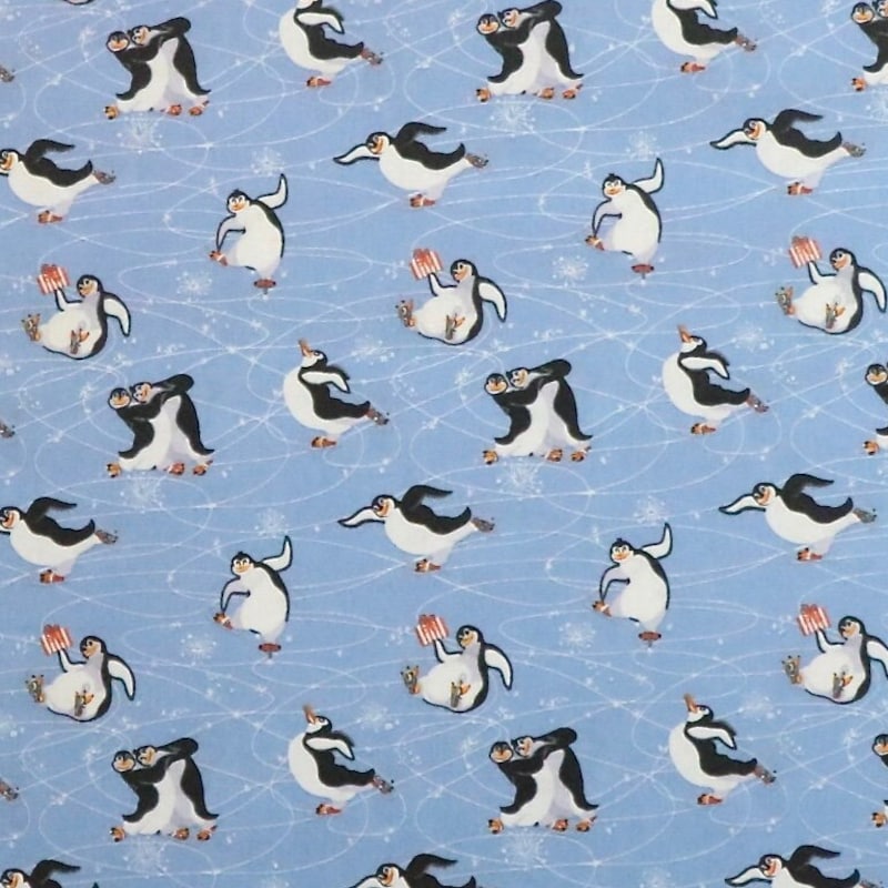 Penguin Fabric - Etsy