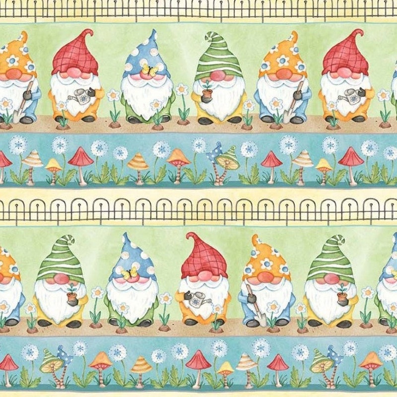 Gnome Fabric - Etsy