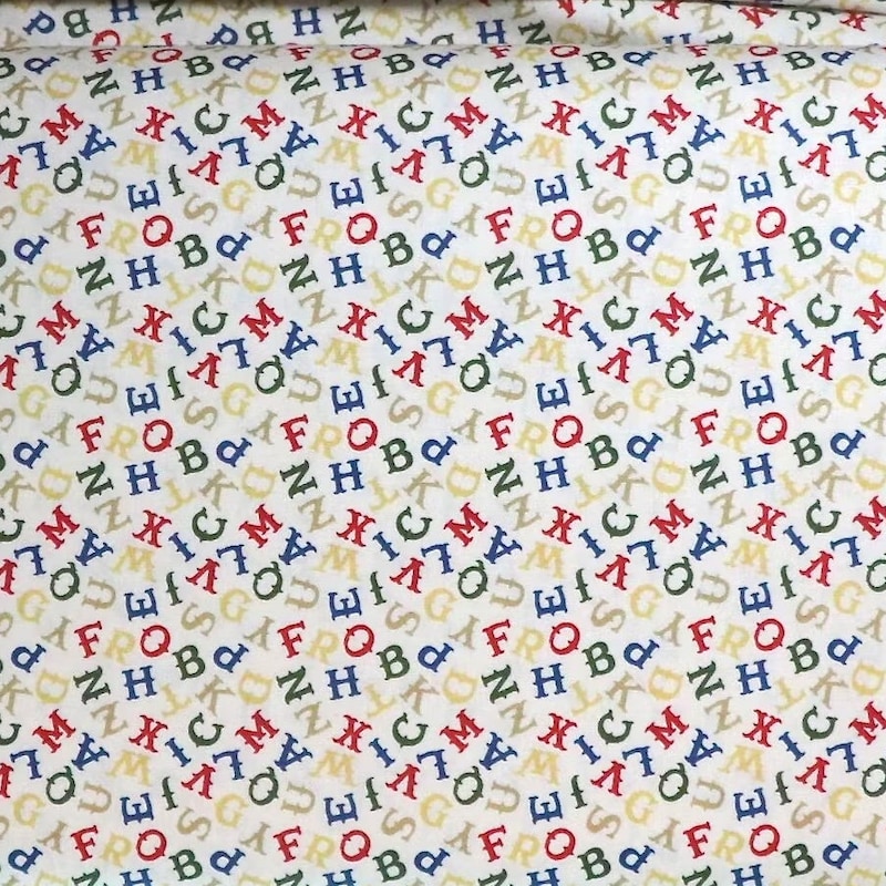 Alphabet Fabric - Etsy