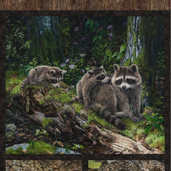 Raccoon Panel - Etsy