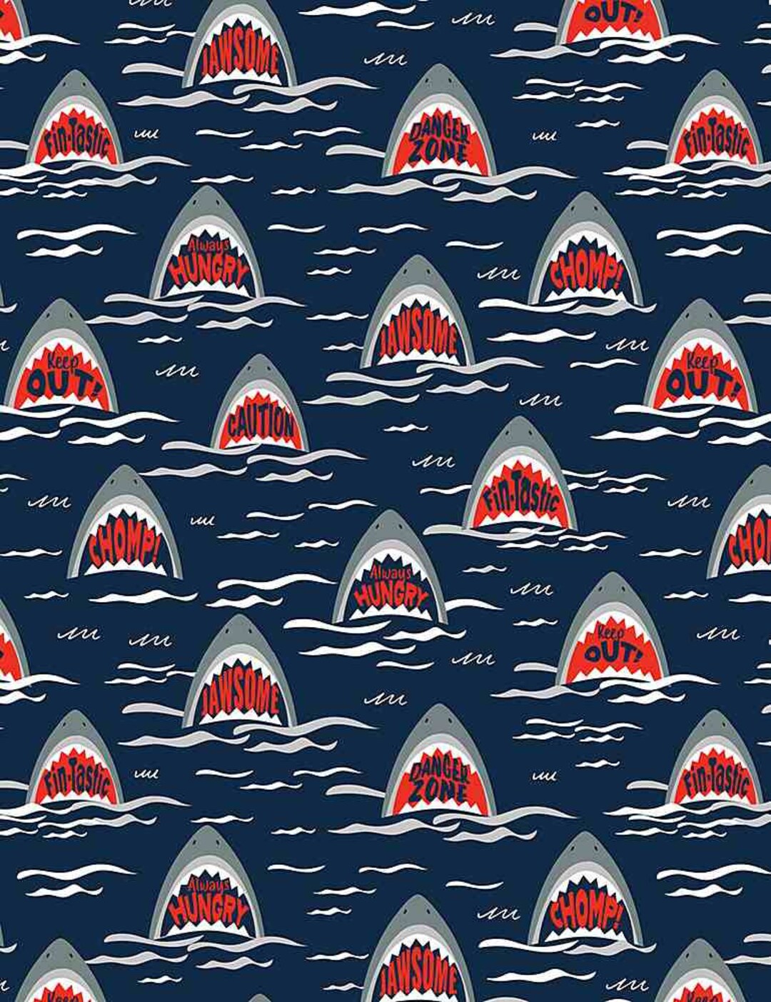 Walk the Plank - Scary Sharks - Pattern # FUN-C8927 NAUTICAL - Timeless ...